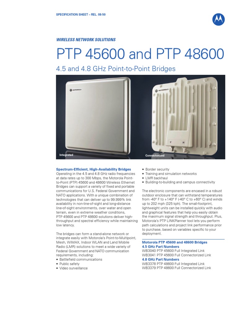 GPS WB PTP 45600-48600 SS r7 030509 | PDF | Wireless Lan | Internet Access