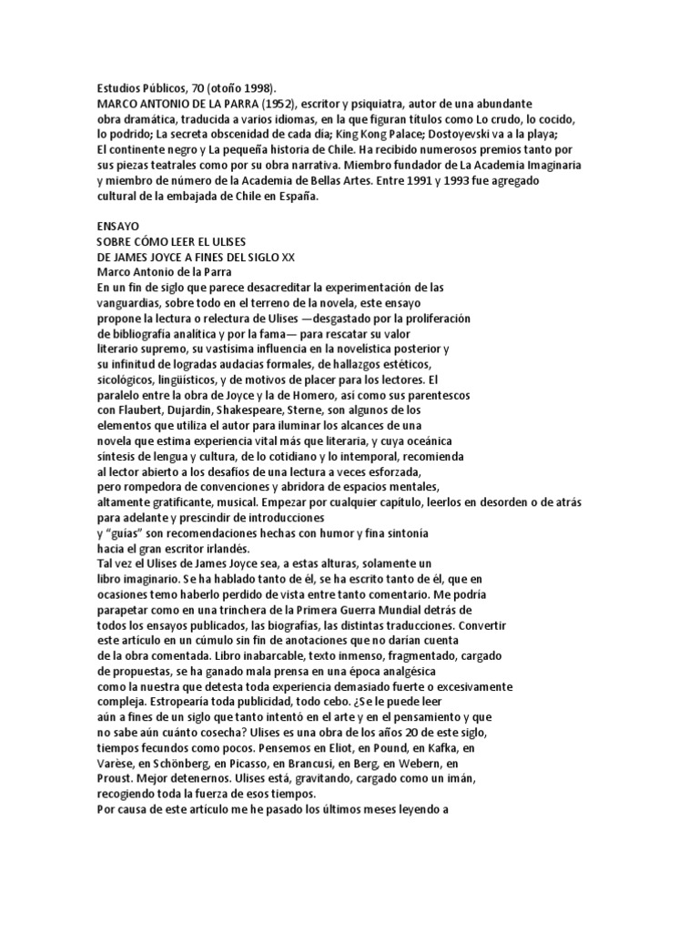 Sobre Cómo Leer El Ulises | PDF | James Joyce | Ulises (novela)