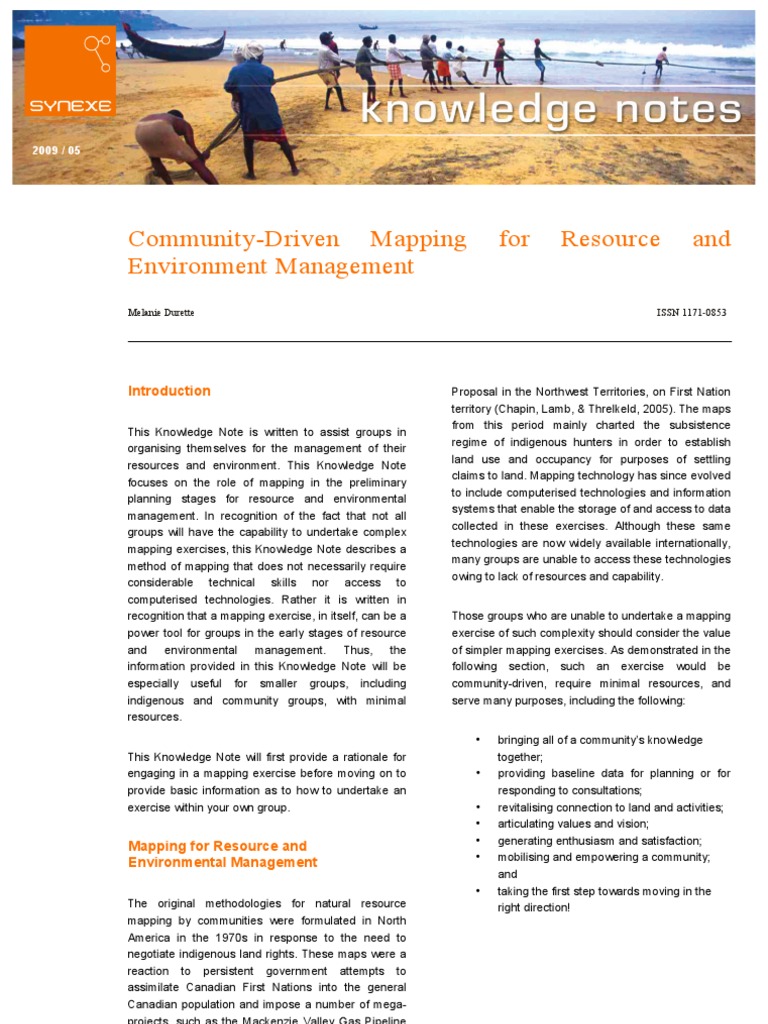 2009 05 Community-Driven Mapping For Resource and Environment ...