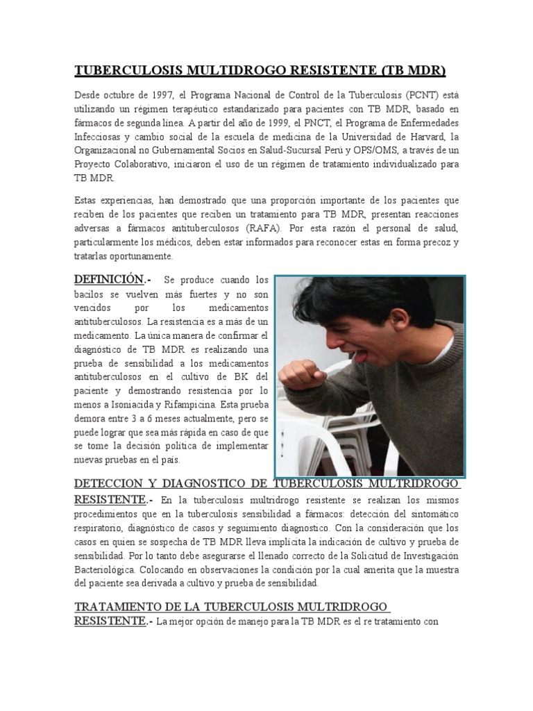 Tuberculosis Multidrogo Resistente | PDF | Tuberculosis | Medicina CLINICA