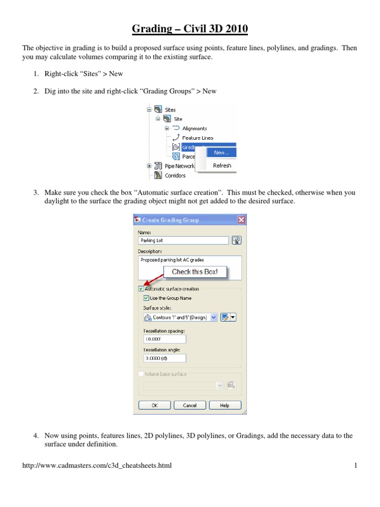 Grading Civil 3d Pdf