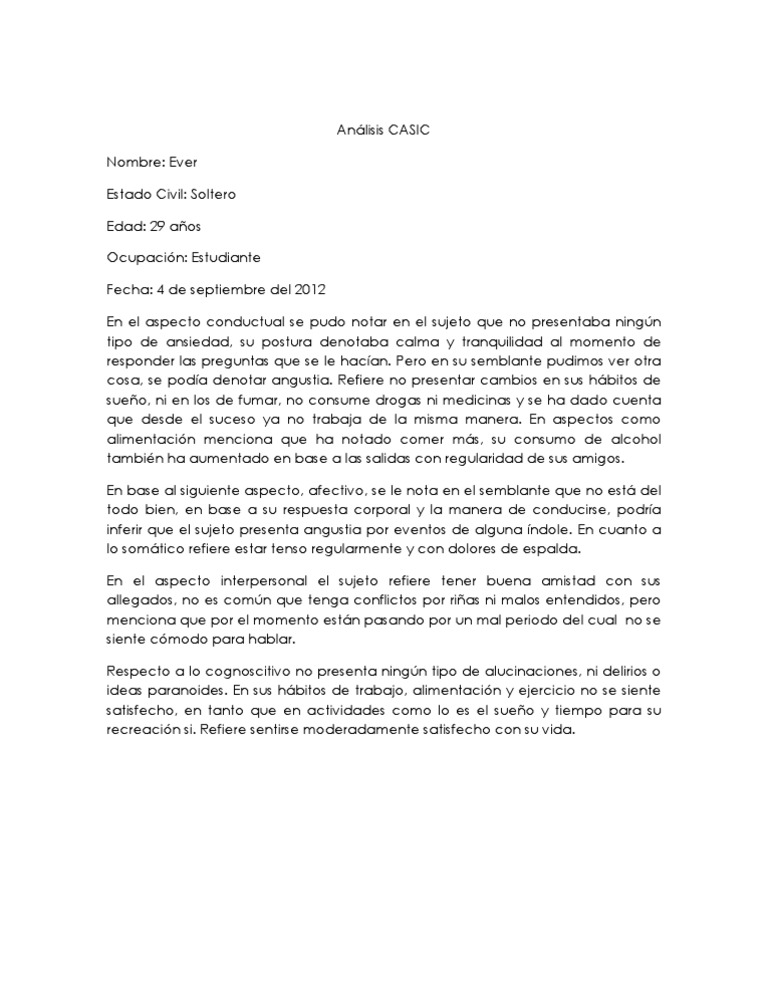 Análisis CASIC | PDF