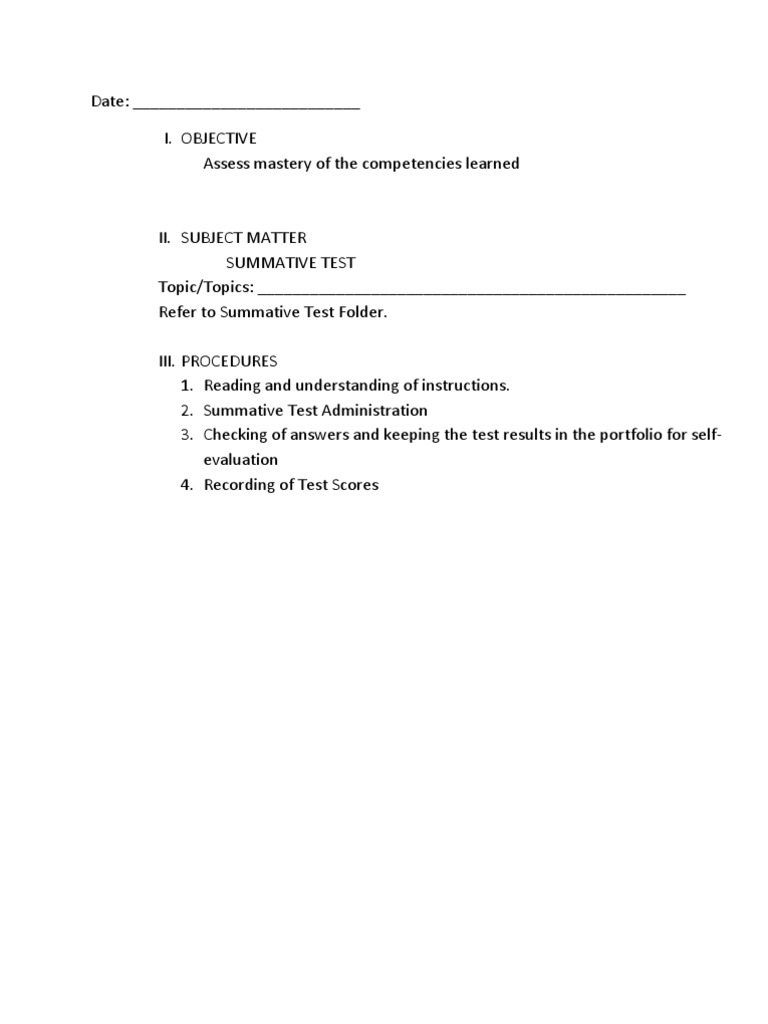 Lesson Plan Summative | PDF