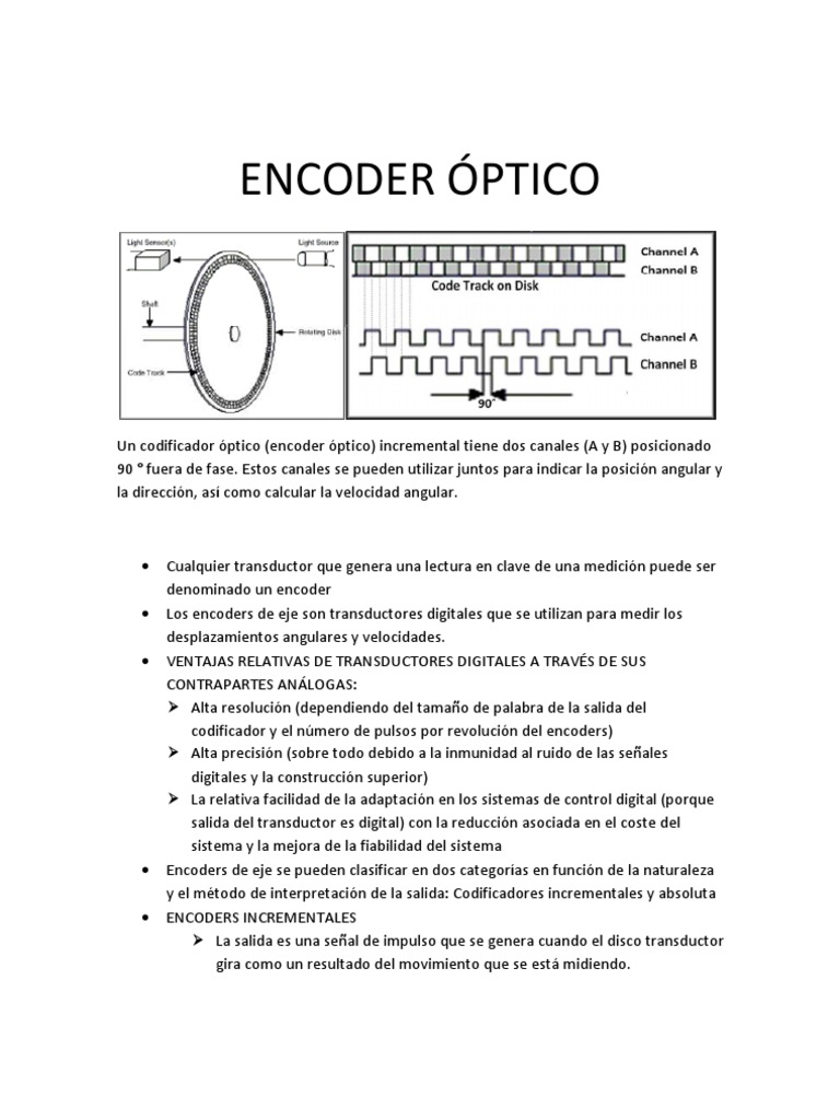 Encoder Óptico | PDF | Ingenieria Eléctrica | Electrónica