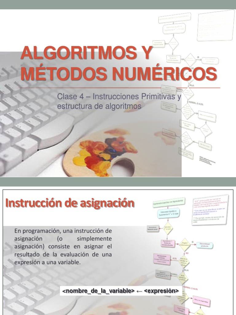 Clase 4 - Instrucciones Primitivas y Estructura de Algoritmos | PDF | Algoritmos | Pi