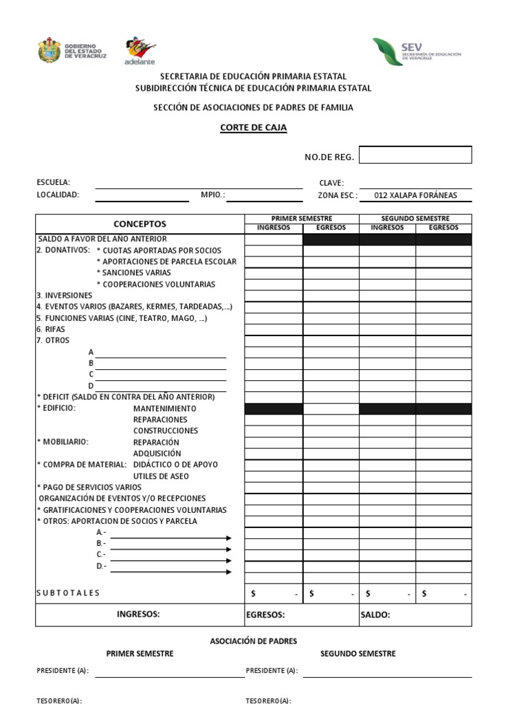 Corte de Caja Apf | PDF