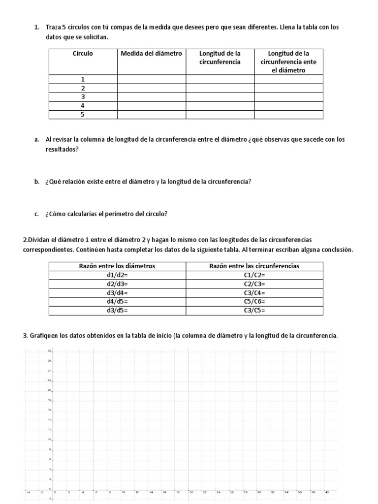Traza 5 Círculos Con Tú Compas de La Medida Que Desees Pero Que Sean ...