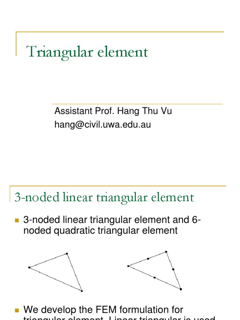 Triangular Element | PDF | Triangle | Finite Element Method