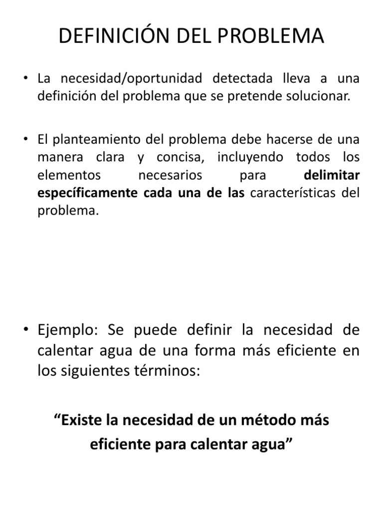 Definicion Del Problema | Planificación | Conocimiento