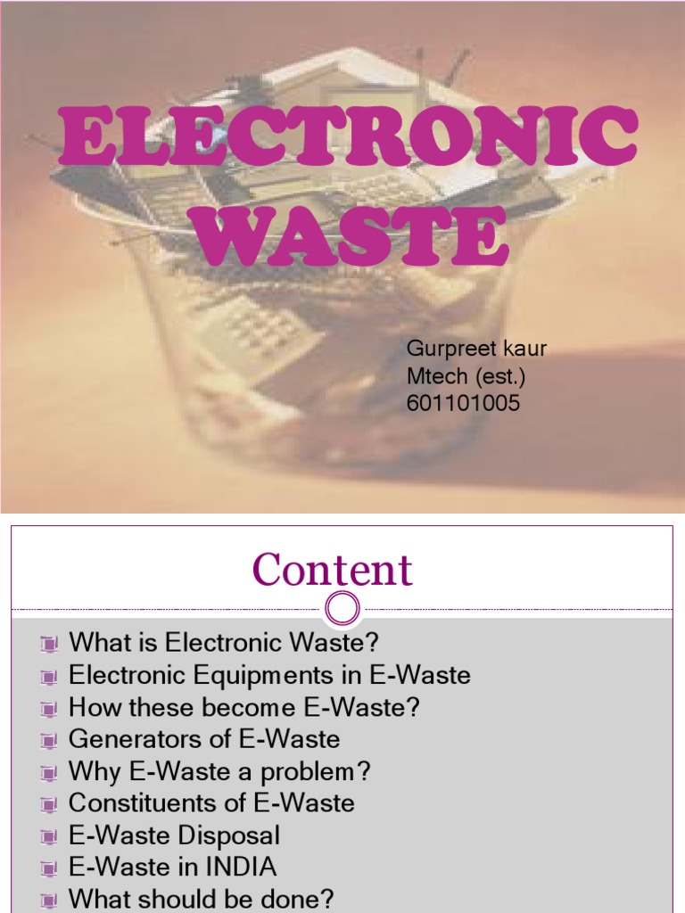 Electronic Waste | PDF | Electronic Waste | Recycling