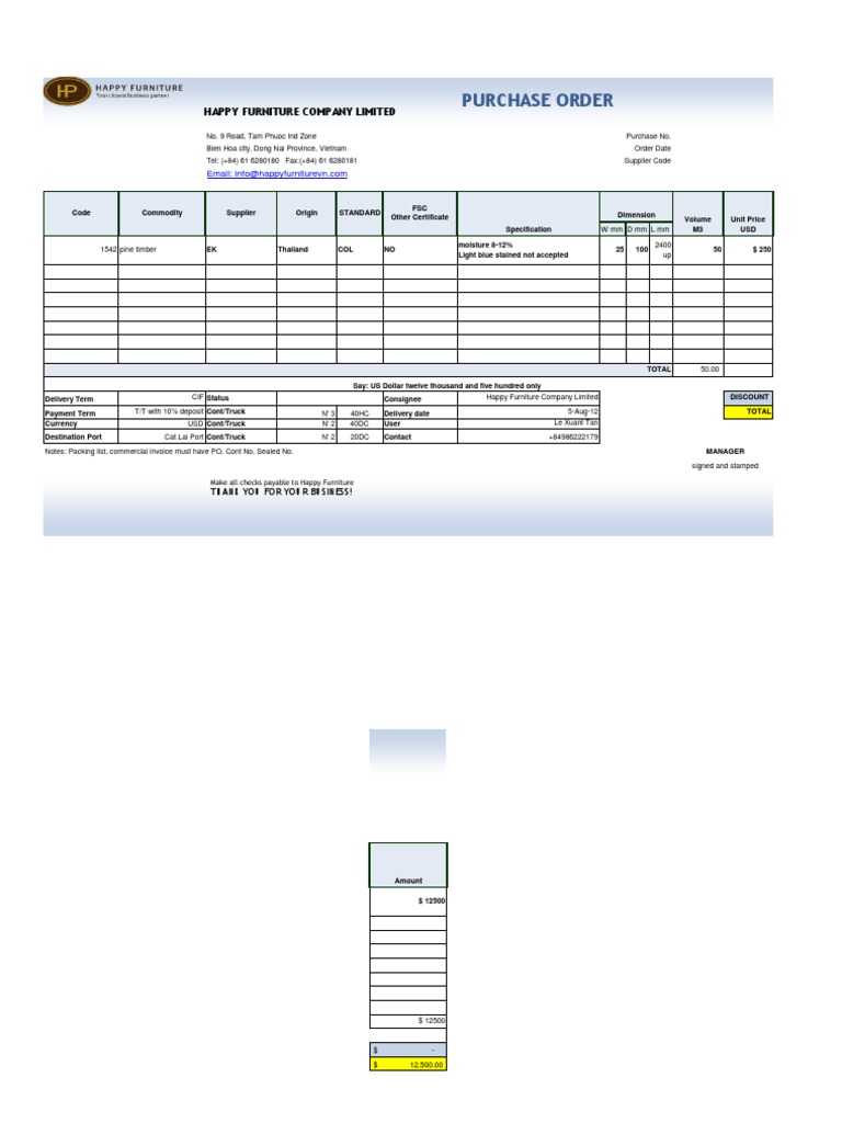 Po Form | PDF