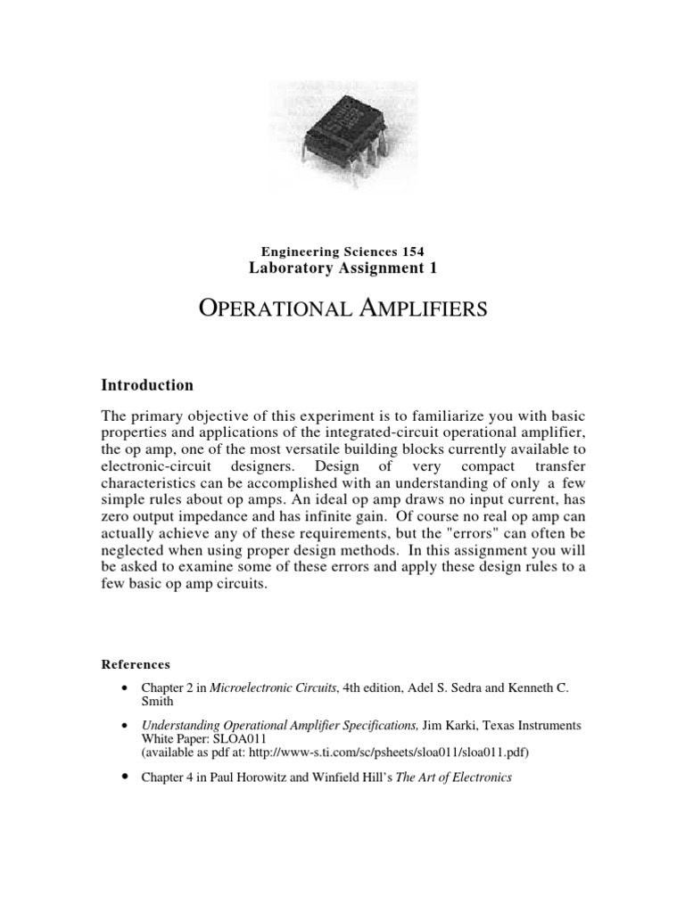 Opamp Lab Assign 1 | PDF | Operational Amplifier | Amplifier
