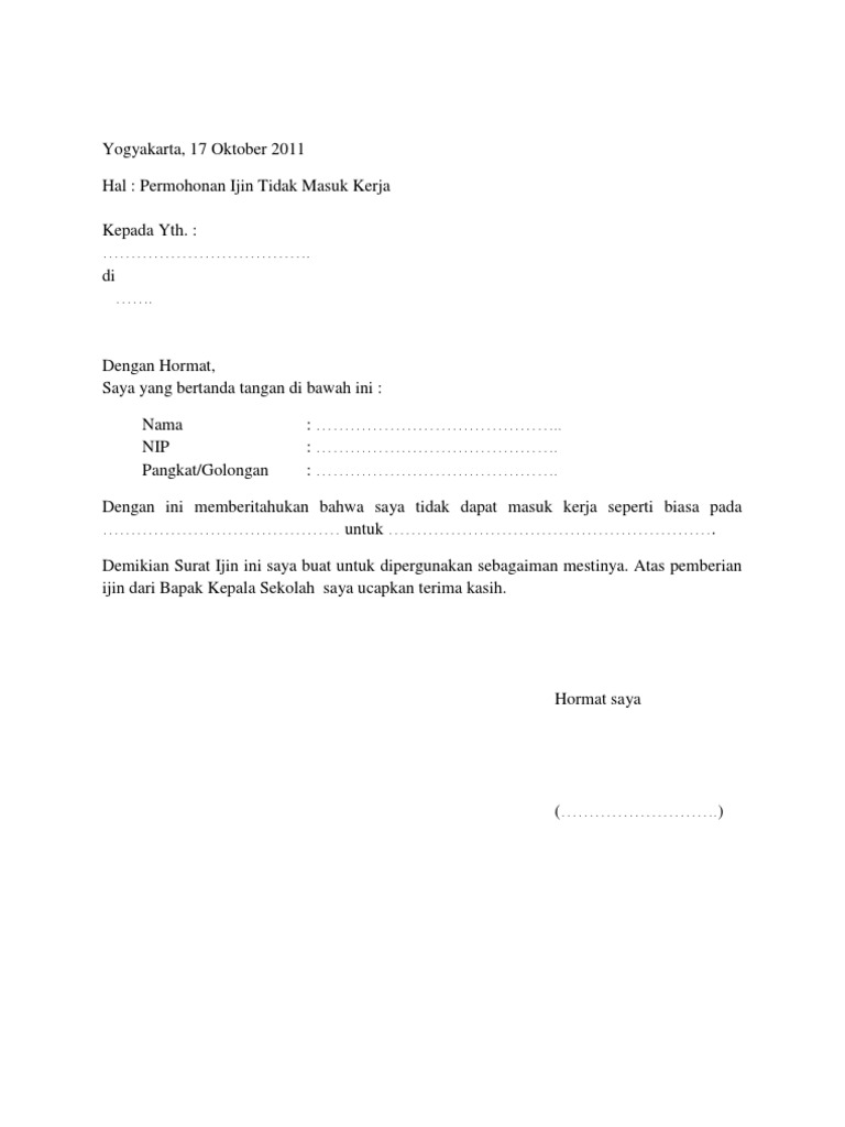 Surat Ijin Kerja | PDF