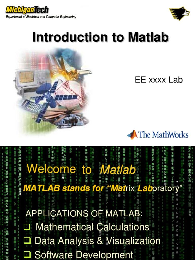 Introduction To Matlab: EE XXXX Lab | PDF