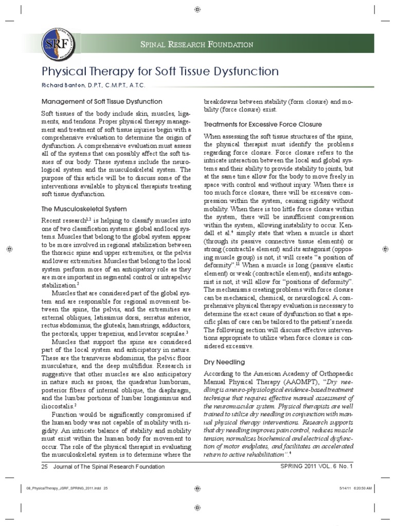Soft Tissue Dysfunction | Myofascial Trigger Point | Physical Therapy