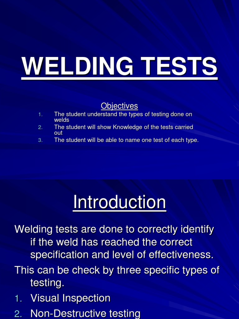 Welding Tests | PDF