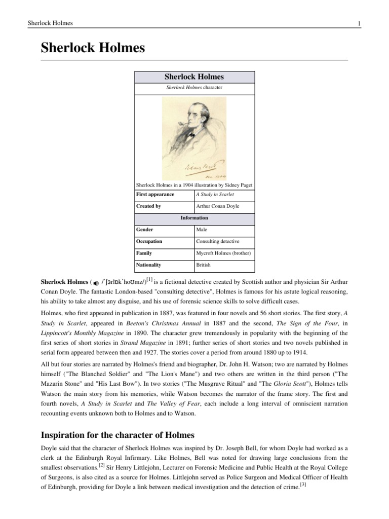 Sherlock Wiki | PDF | Sherlock Holmes | The Final Problem