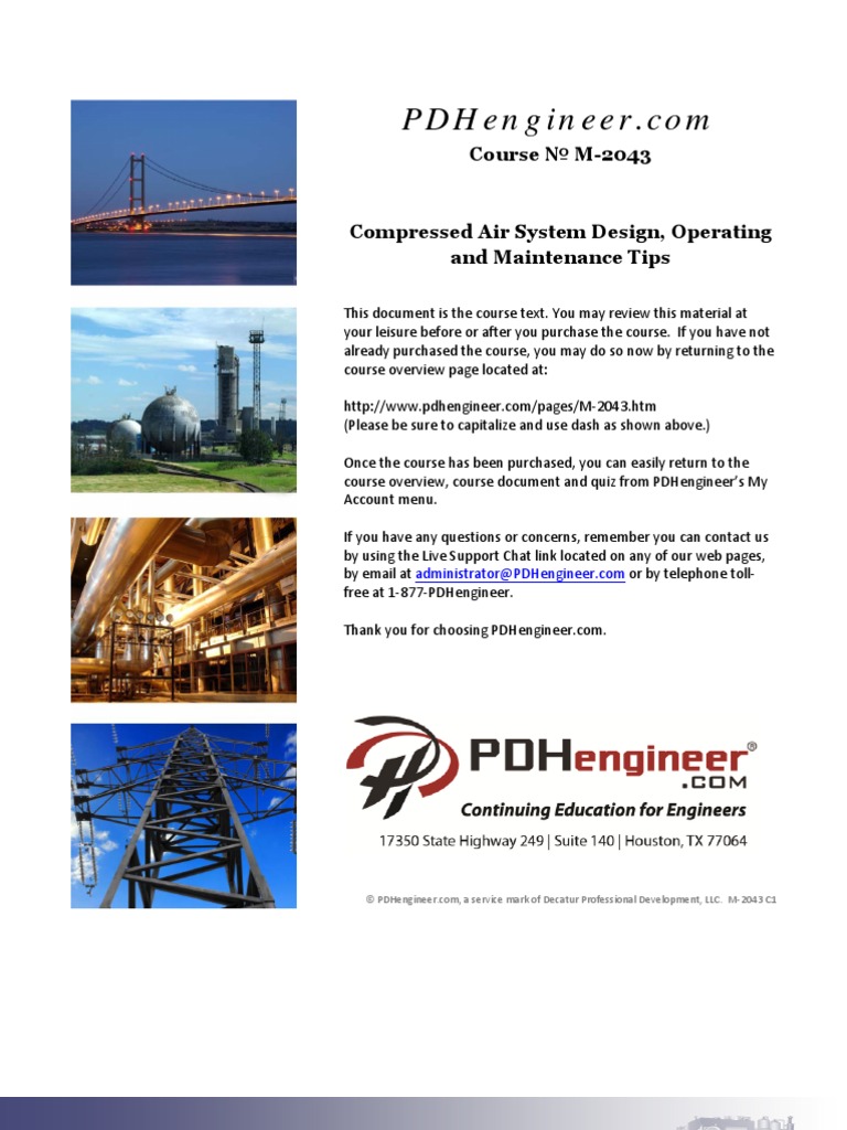 Compressed Air System Design, Operating and Maintenance | PDF ...