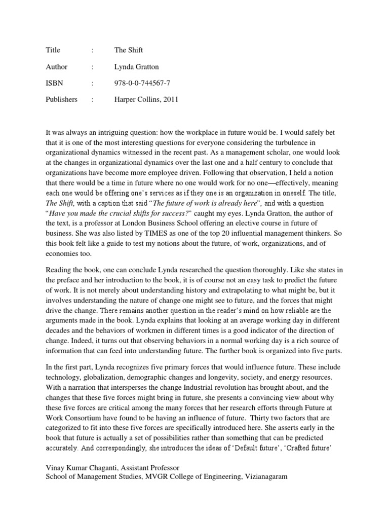 The Shift by Lynda Gratton | PDF | Leadership | Happiness