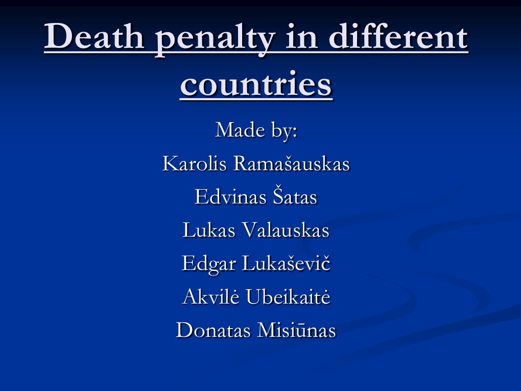 Global Death Penalty Overview | PDF | Capital Punishment In The United ...
