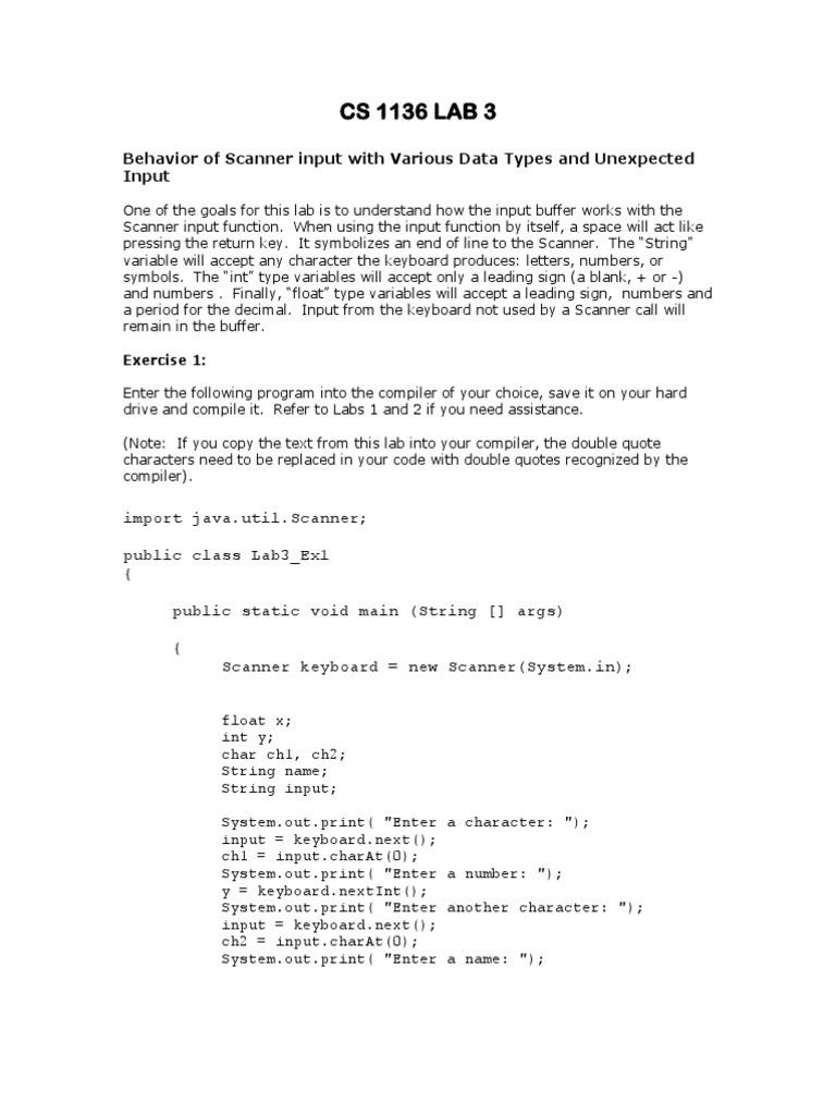 Lab 3 Pdf String Computer Science Variable Computer Science 4503