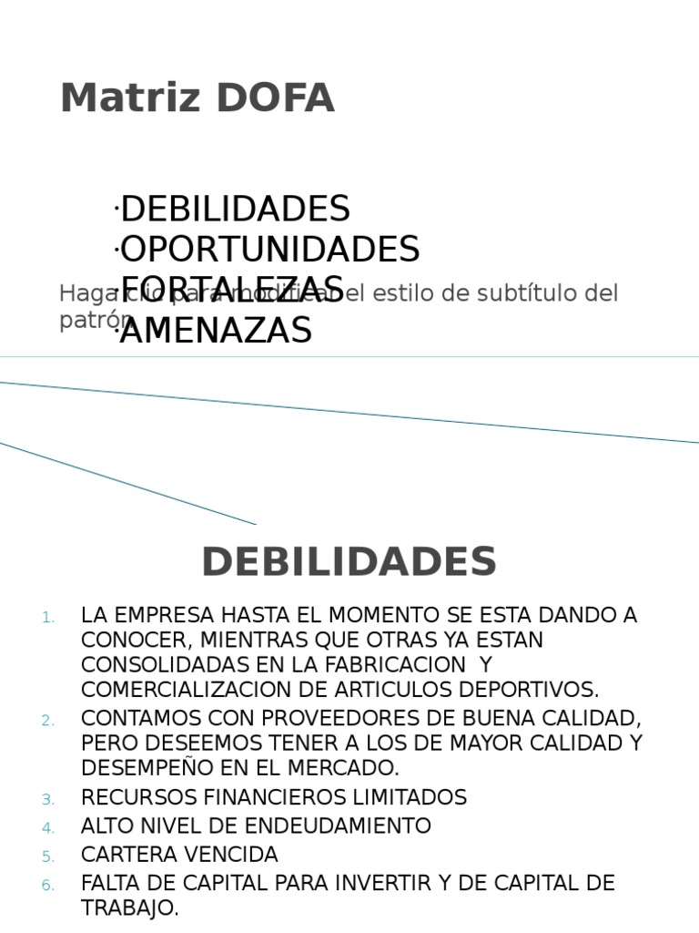 Matriz Dofa and | PDF