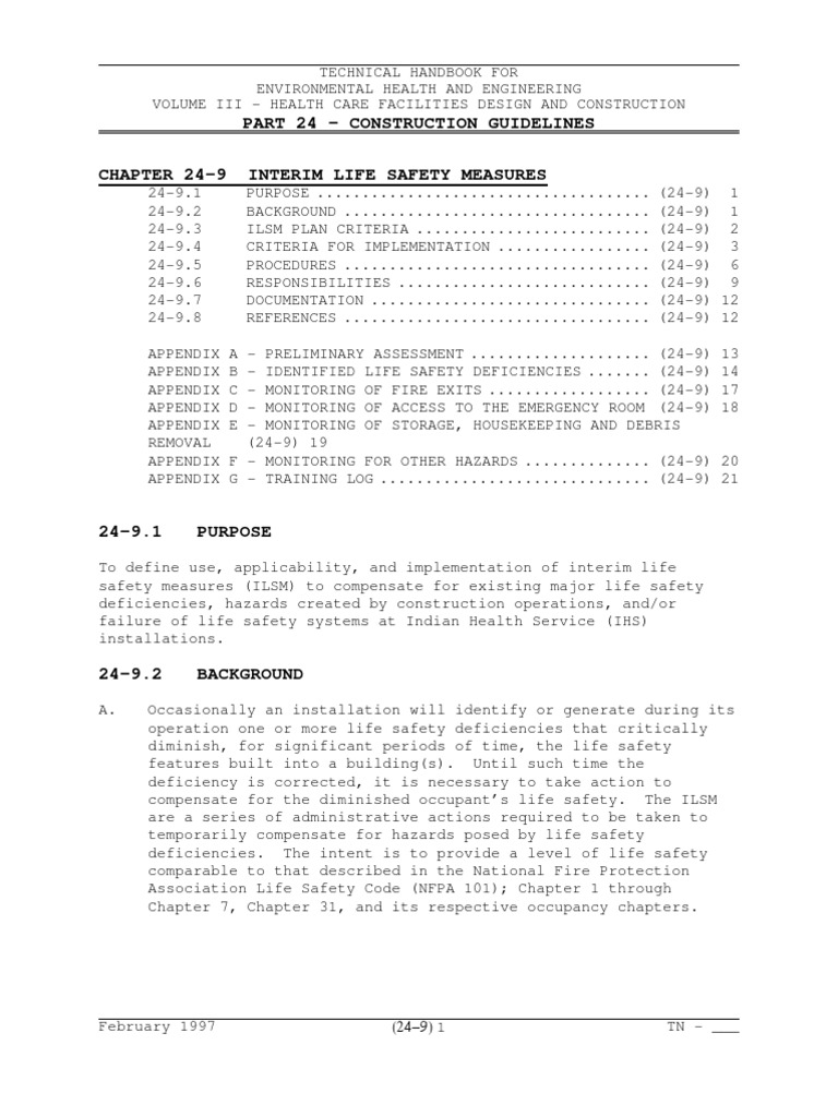 Interim Life Safety Measures in Healthcare | PDF | Fire Safety | Safety