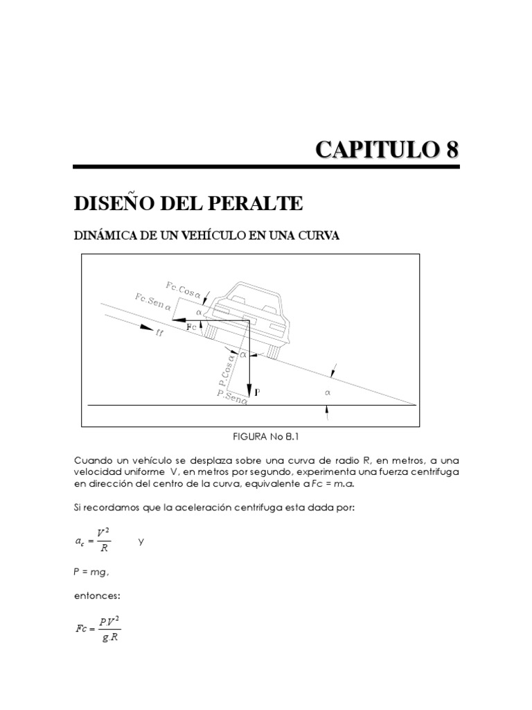 DISEÑO DEL PERALTE | PDF | Longitud | Pendiente