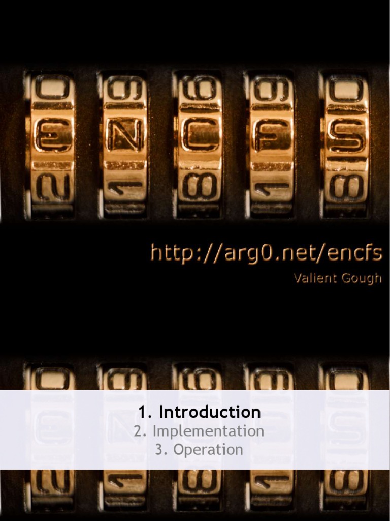 Encfs Presentation | PDF | File System | Information Technology Management