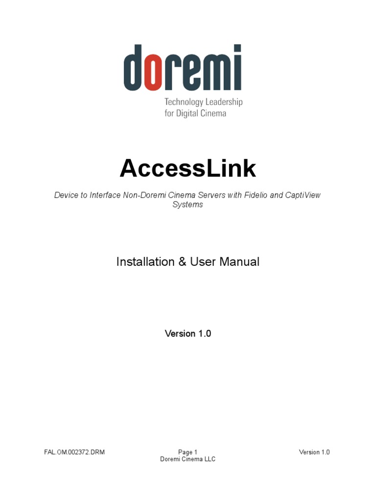 AccessLink Installation Manual | PDF | Usb | Electrical Connector