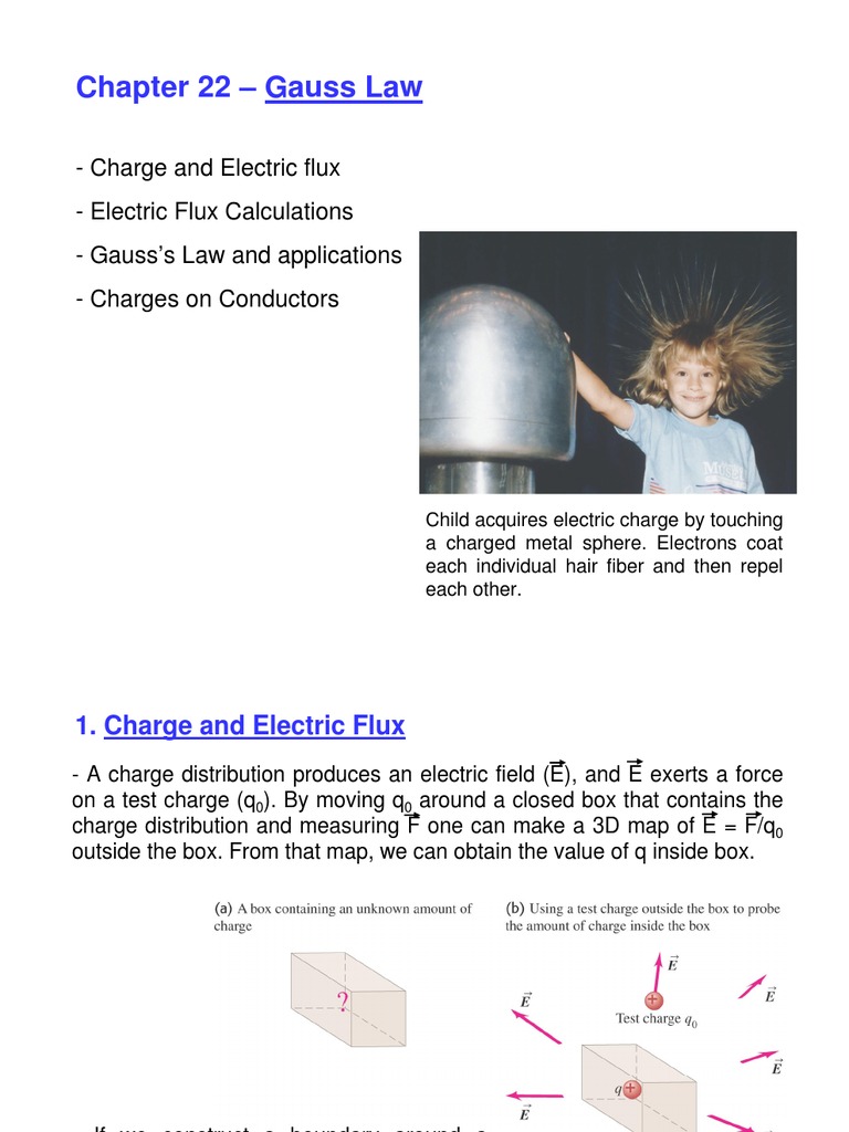Gauss' Law Explains Electric Flux and Charged Conductors | PDF | Flux | Sphere