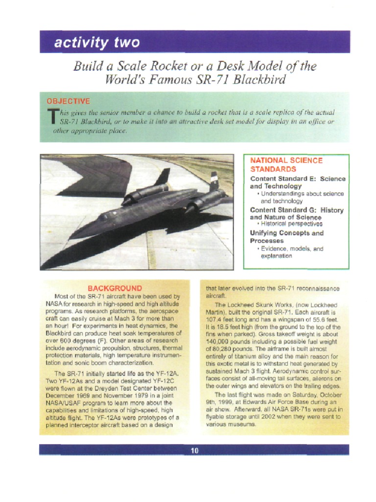 SR-71 Blackbird Rocket Plans | PDF | Aircraft | Aerospace Engineering