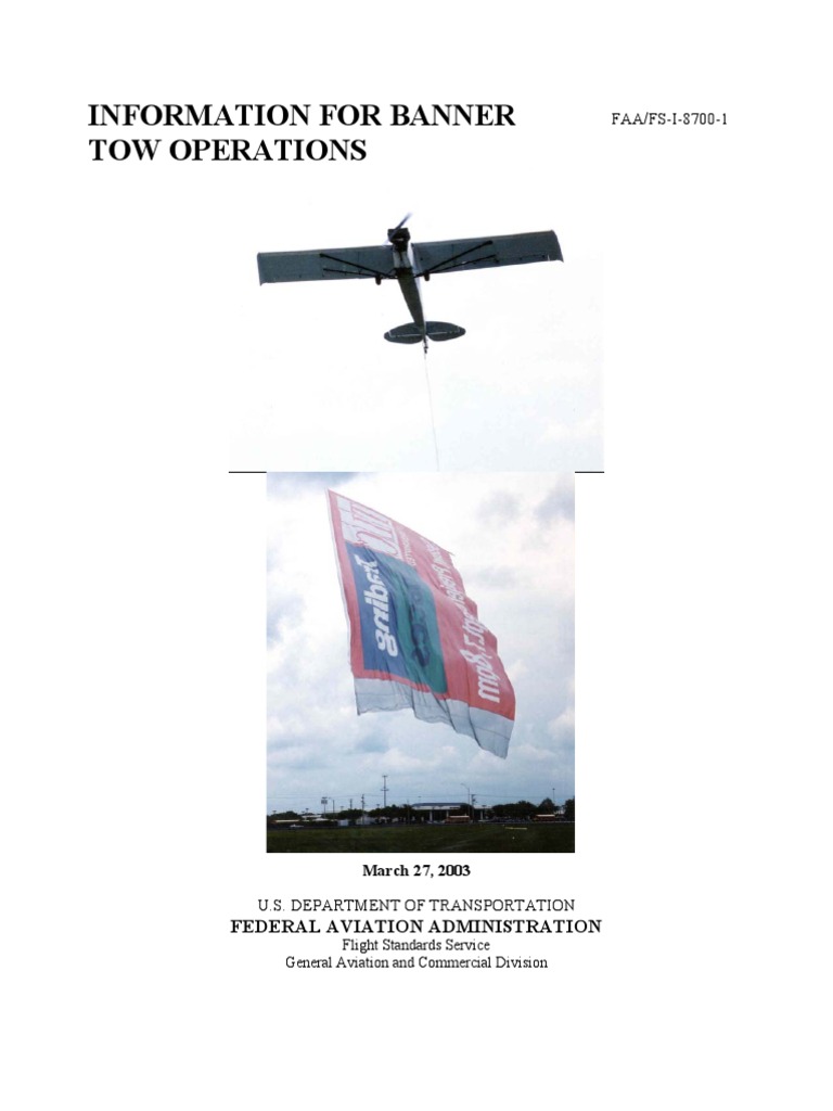 Aerial Banner Tow Operations | PDF | Air Traffic Control | Stall (Fluid ...