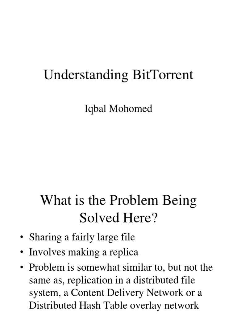 Understanding Bittorrent | PDF | Peer To Peer | Distributed Computing