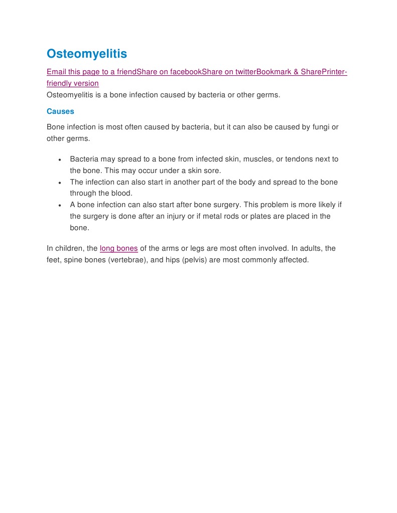 Osteomyelitis | PDF