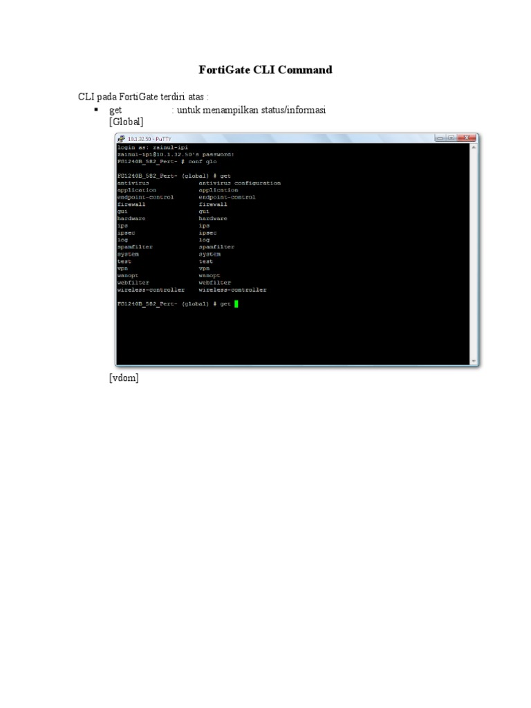 FortiGate CLI Command | PDF
