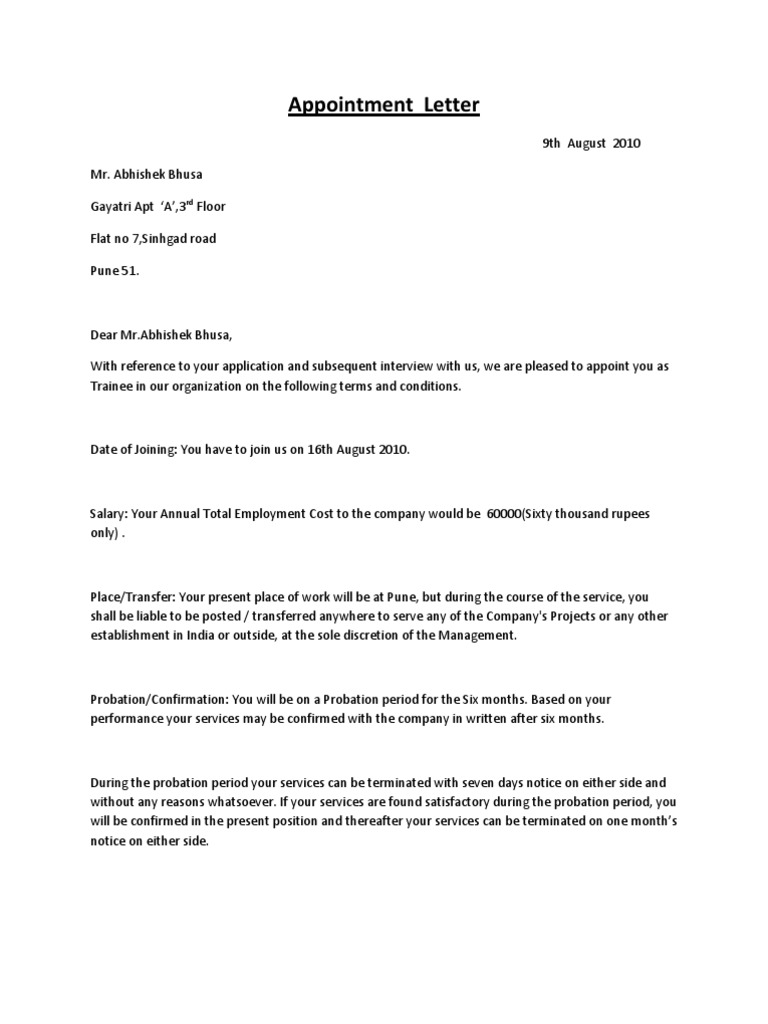 Appointment Letter | PDF | Justice | Crime & Violence