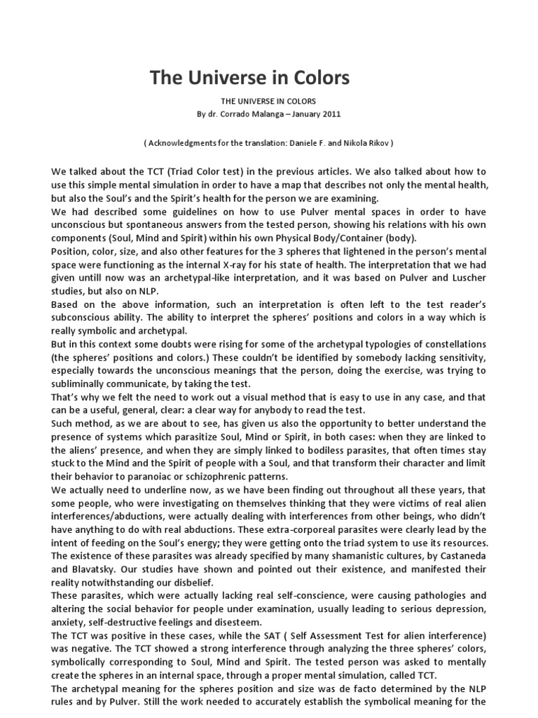 Triad Color Test | PDF | Magenta | Color