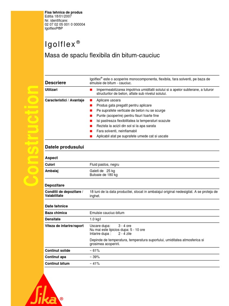 SIKA Igolflex | PDF