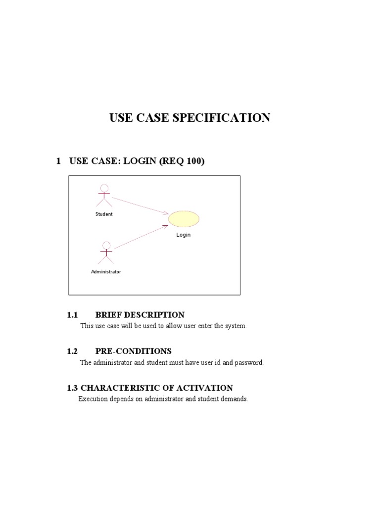 Use Case Specification | PDF