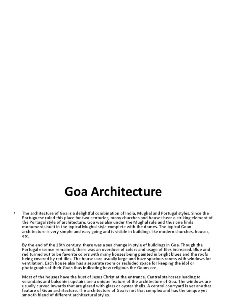 Goa Architecture | PDF | Tile | Museum