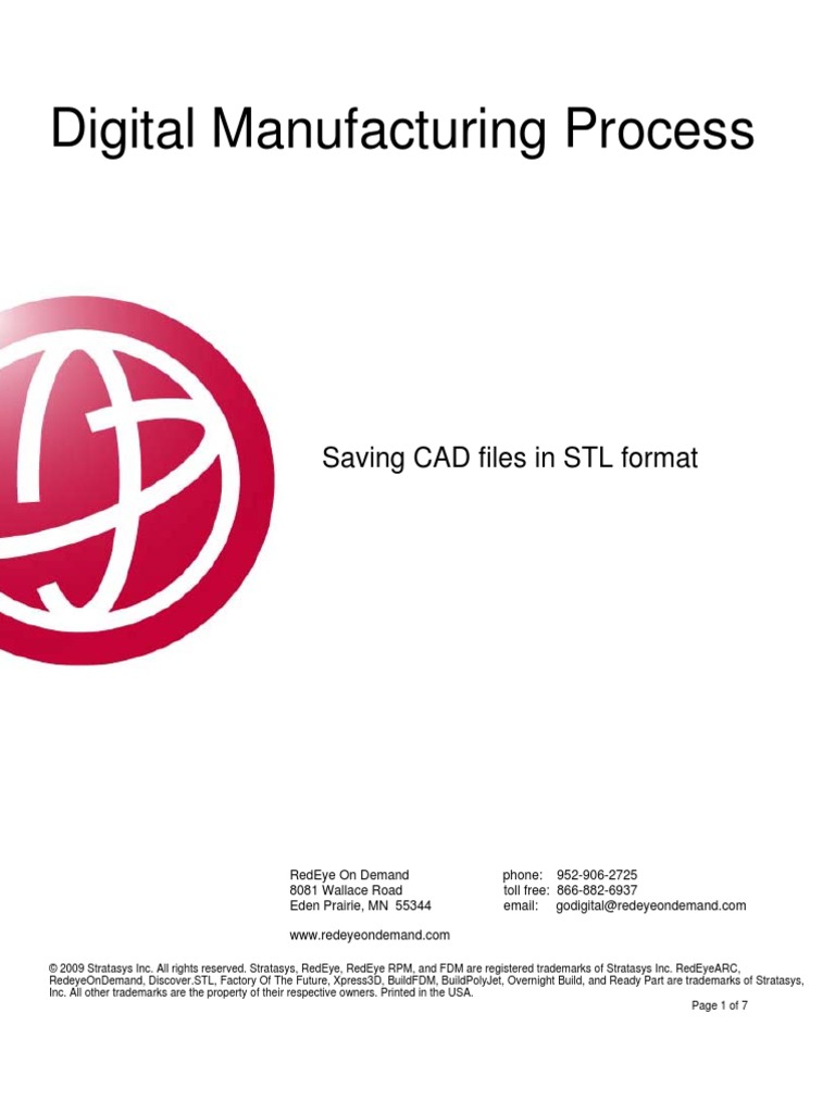 Saving Your CAD File in STL Format | PDF | Auto Cad | Computer Aided Design