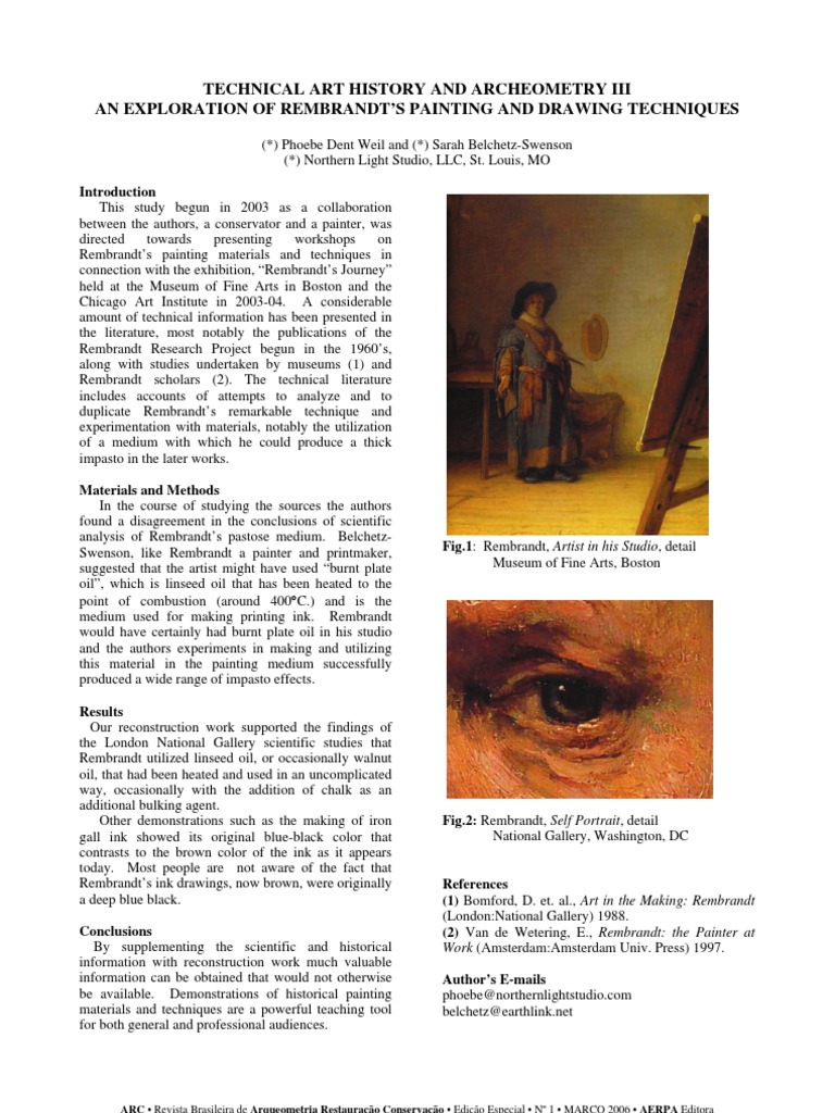 Rembrandt Tech | PDF | Rembrandt | Oil Painting
