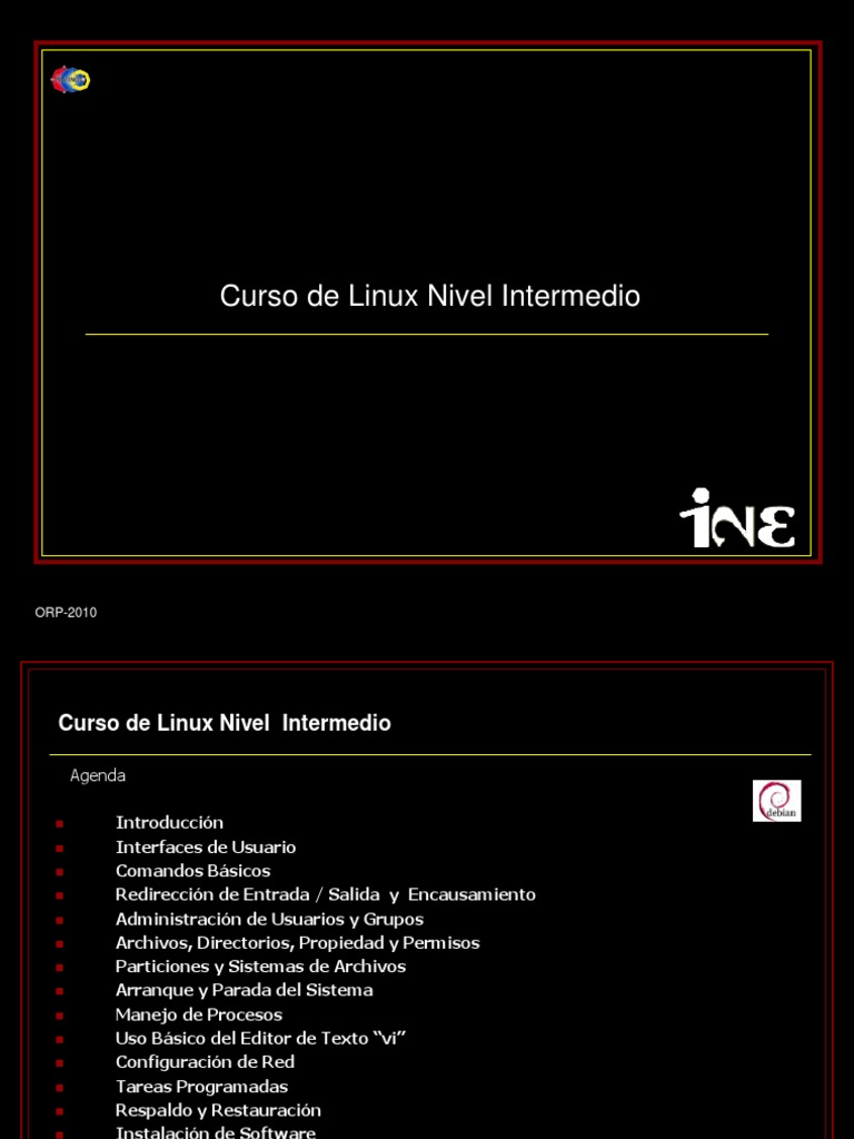 Curso Linux Intermedio ORP-2010 | PDF | Interfaz de línea de comando ...