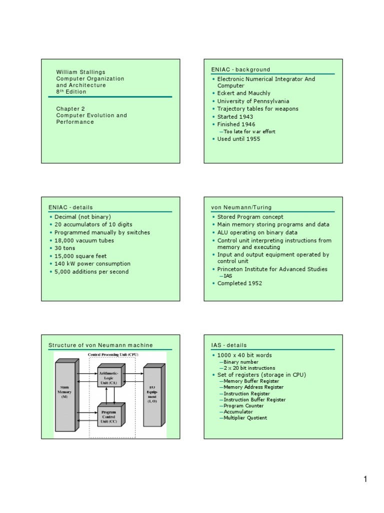 COA - 02 - Computer Evolution and Performance | PDF | Cpu Cache ...