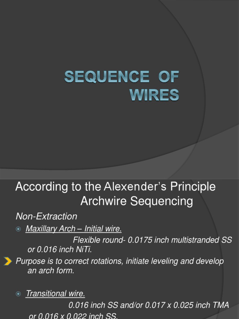 Sequence of Wires | PDF | Dentistry Branches | Nature