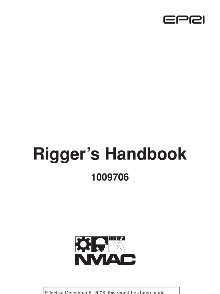 Crane Rigger Handbook | PDF | Crane (Machine) | Elevator