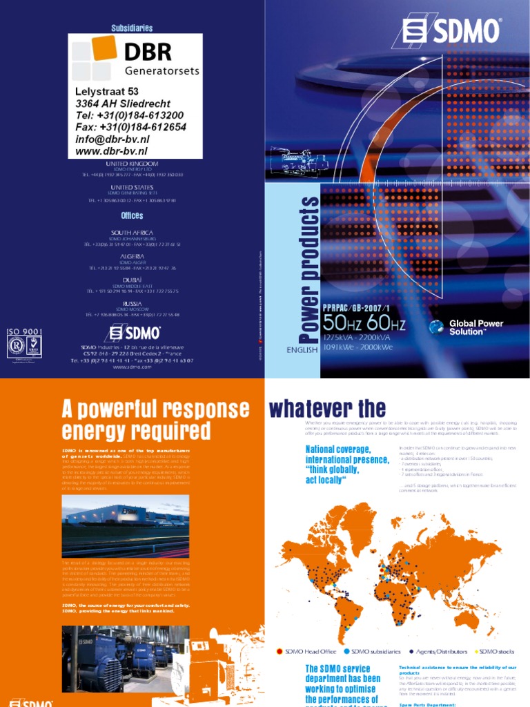 SDMO Power Products Overview | PDF | Switch | Electrical Grid