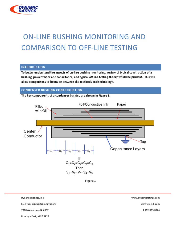 Bushings Online Monitoring | PDF | Capacitor | Dielectric