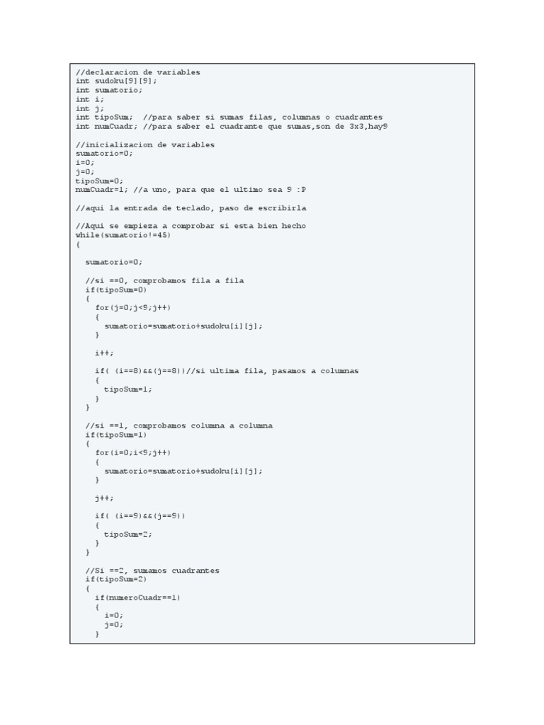 Juego de Soduko | PDF